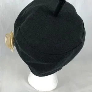 Lord & Taylor | Accessories | 96s Lord And Taylor Black Cloche Beret ...